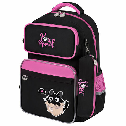 Рюкзак юнландия COMPLETE с пеналом в комплекте, эрго-спинка, Box cat, 42х29х14 см, 273120