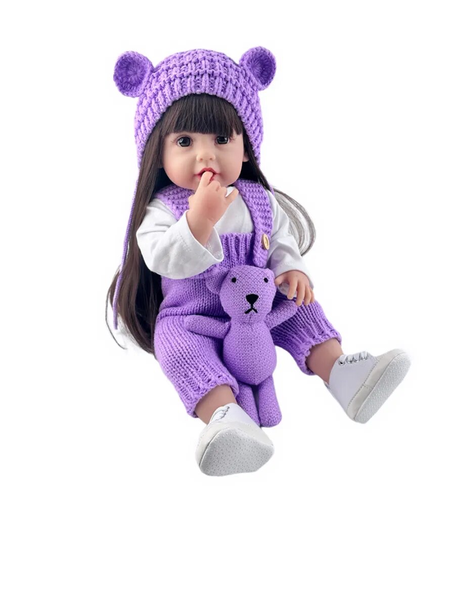 Кукла Реборн "Бэби", 55см, силиконовая, с одеждой и аксессуарами