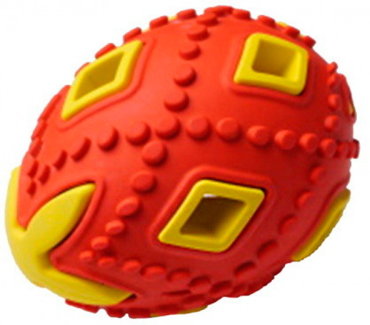 Игрушка для собак Homepet Silver Series яйцо каучук красно-желтое 6,2 х 6,2 х 8 см (1 шт)
