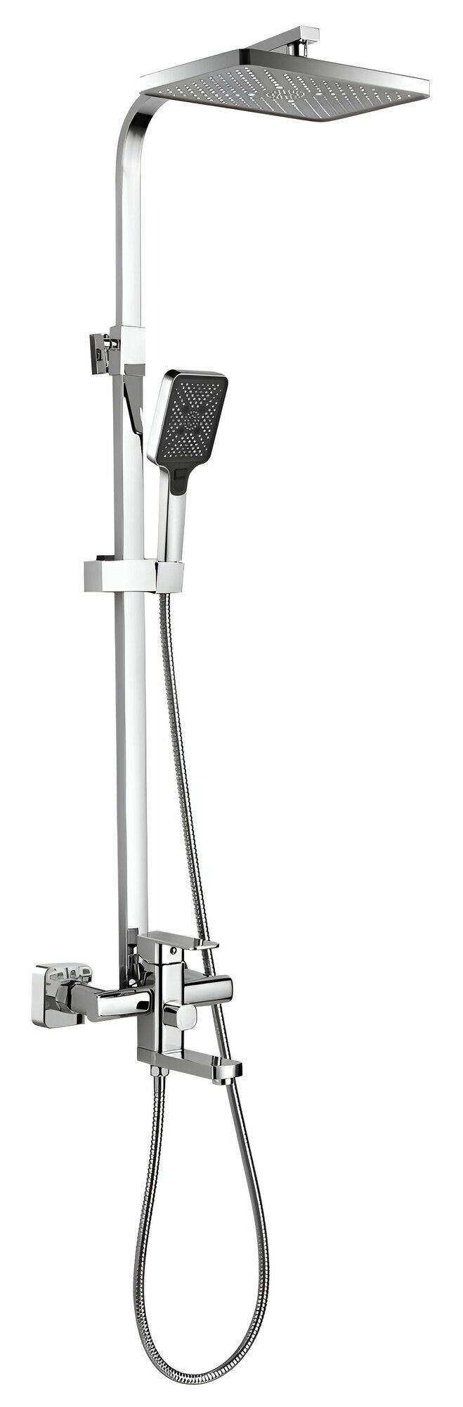 Душевая система ALOUTE A9004, со смесителем и тропической лейкой, цвет хром