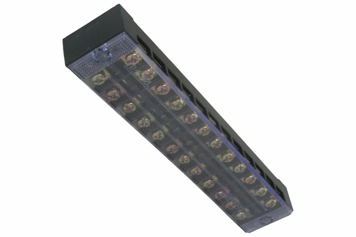 Клеммная винтовая колодка Pro Legend с крышкой, 24 контакта, М4, 25 А, 600 В, 10 AWG, 6 мм2 PL3839