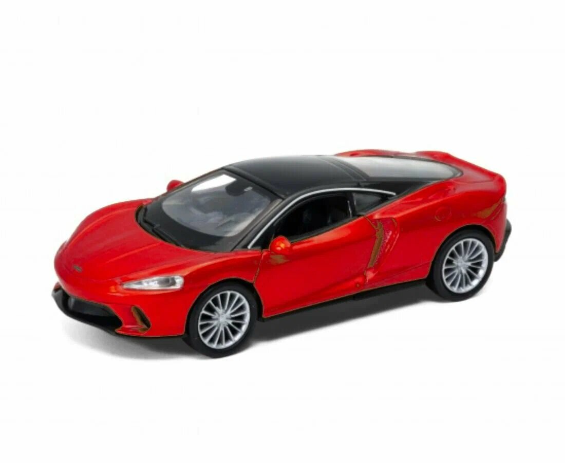 Машинка 43796W Welly McLaren GT с пружинным механизмом, 1:38, красная