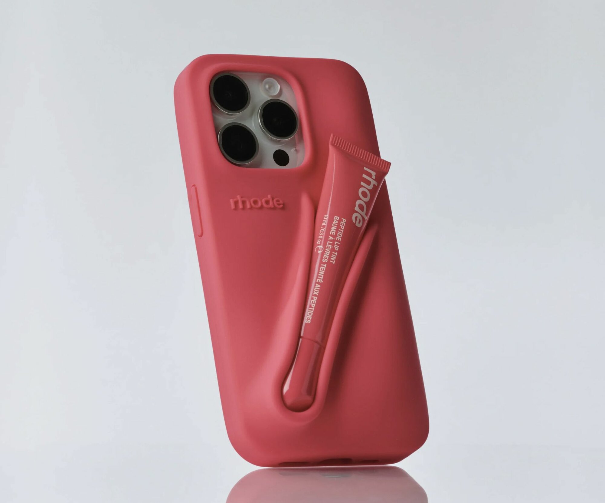 Rhode Оригинальный чехол на iphone 15 pro lip case (guava spritz)