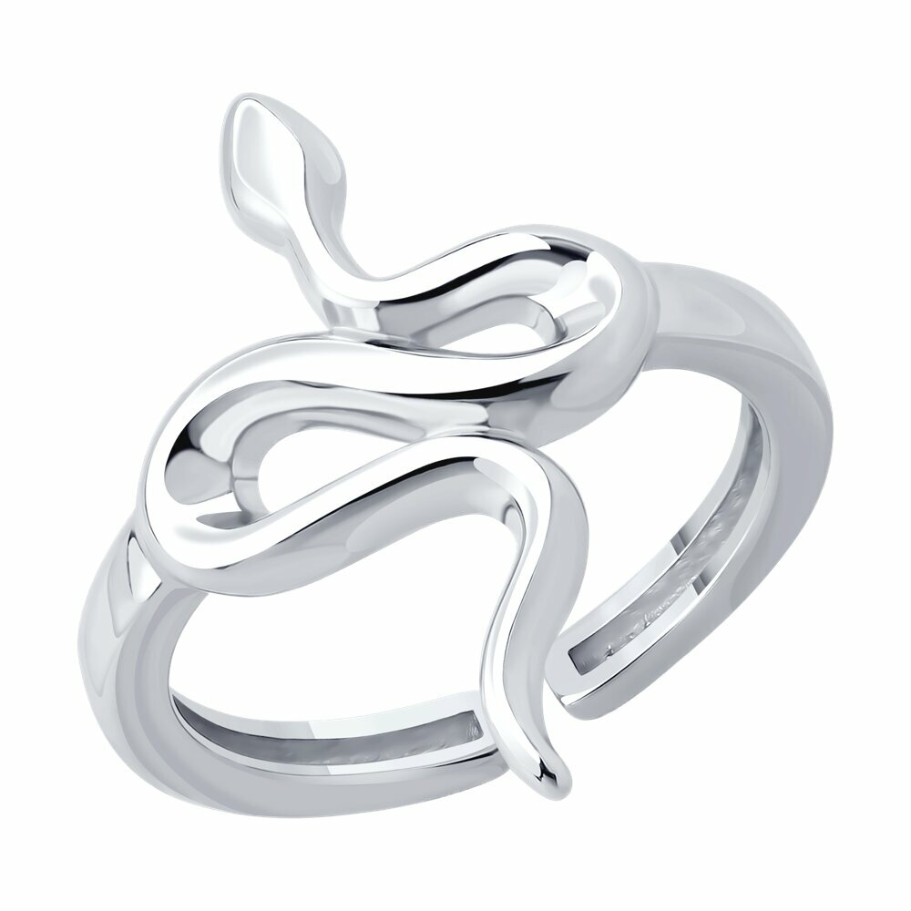 Кольцо широкое, серебро, 925 проба, родирование