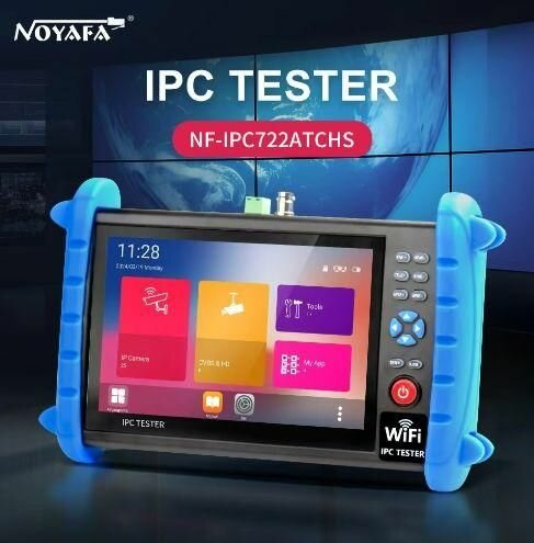 NOYAFA NF-IPC722ATCHSИспытательный стенд инженерного мониторинга,7-дюймовый IPS-экран (1920*1200)Поддержка WIFI, IPC, аналоговых камер безопасности CVBS, POE