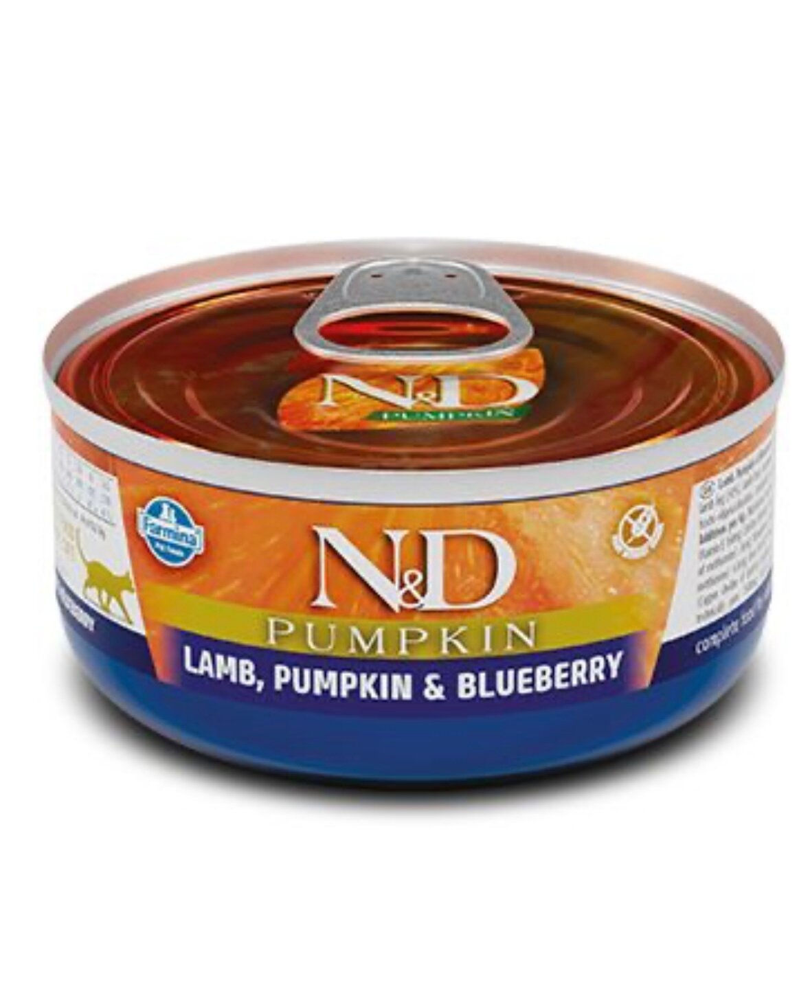 Консервы Farmina ND Cat Pumpkin Lamb / Blueberry для кошек с ягнёнком, тыквой и черникой, 70г (6шт)