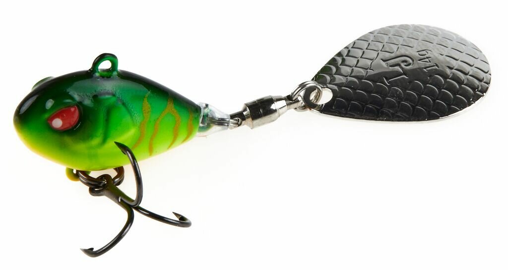 Блесна на щуку тейл-спиннер Lucky John BASARA TAIL SPIN 14.0г 003 в блистере набор приманок для ловли среднего окуня, судака и жереха , снасти рыболовные для зимней и летней рыбалки