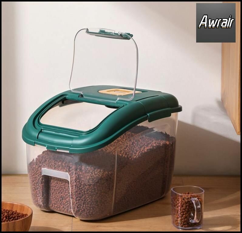 Контейнер для корма для домашних животных,20 литров, контейнер для хранения корма большой емкости для собак и кошек