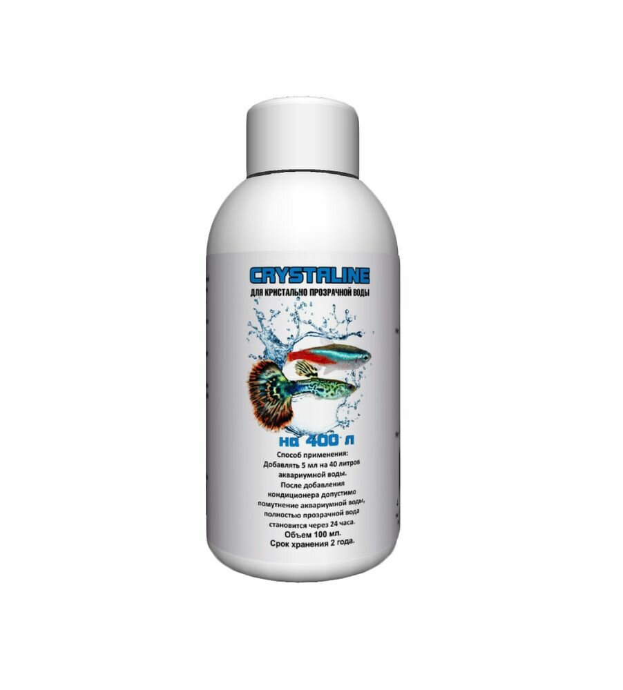 VladOx кристалайн 100мл кондиционер для устранения помутнений аквариумной воды