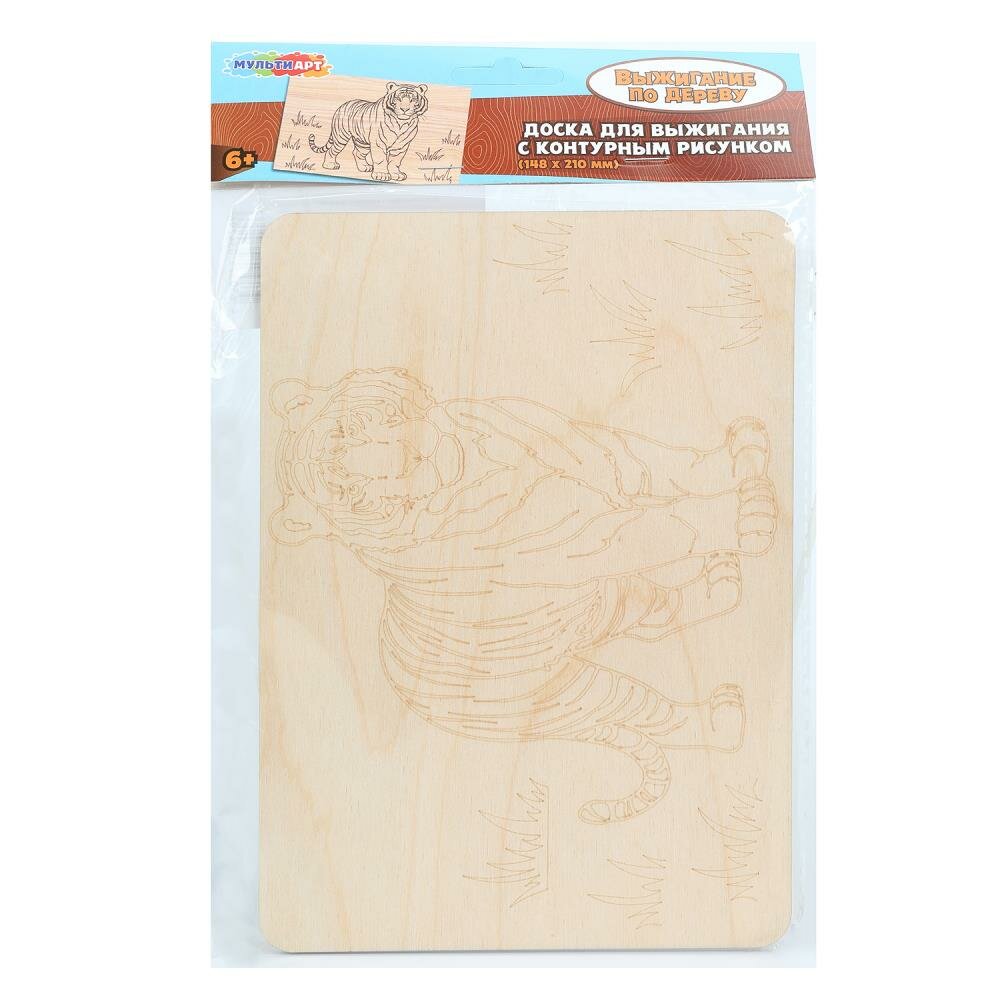 Доска для выжигания "Тигр" MultiArt DVTG-130350
