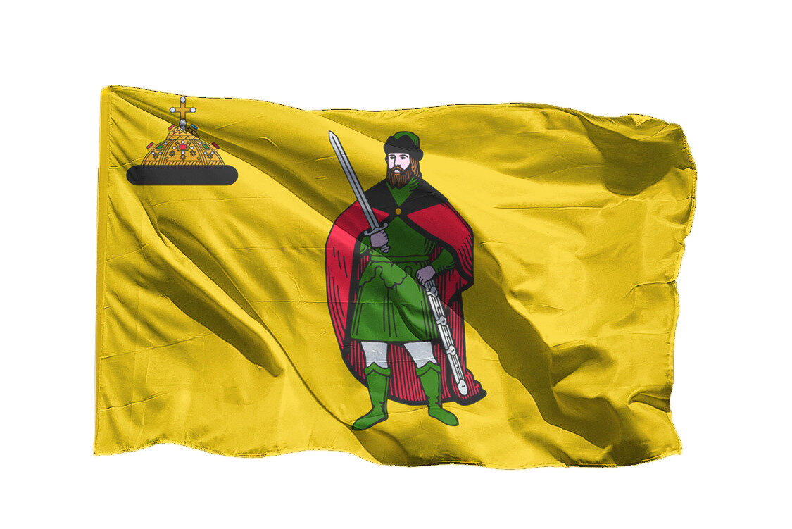 Флаг Рязани на сетке 100х150 см для уличного флагштока