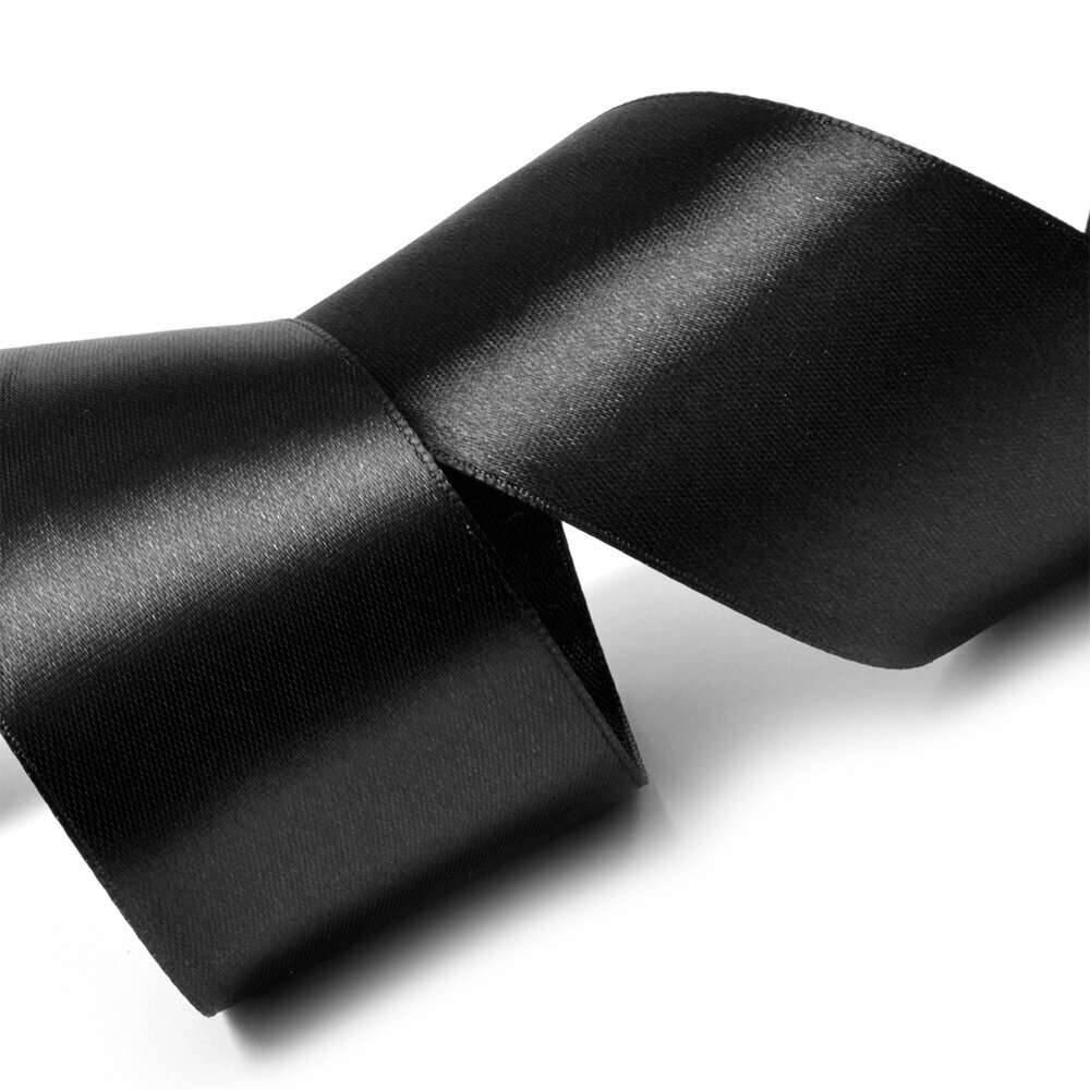 Лента атласная 2 (50мм) цв.3173 черный уп.27,4 м