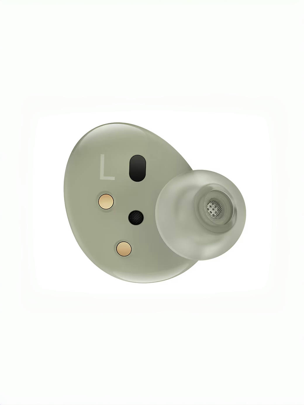 Левый нayшник Samsung Galaxy buds 2 зeлeный c aмбушорой cреднегo pазмера"M"