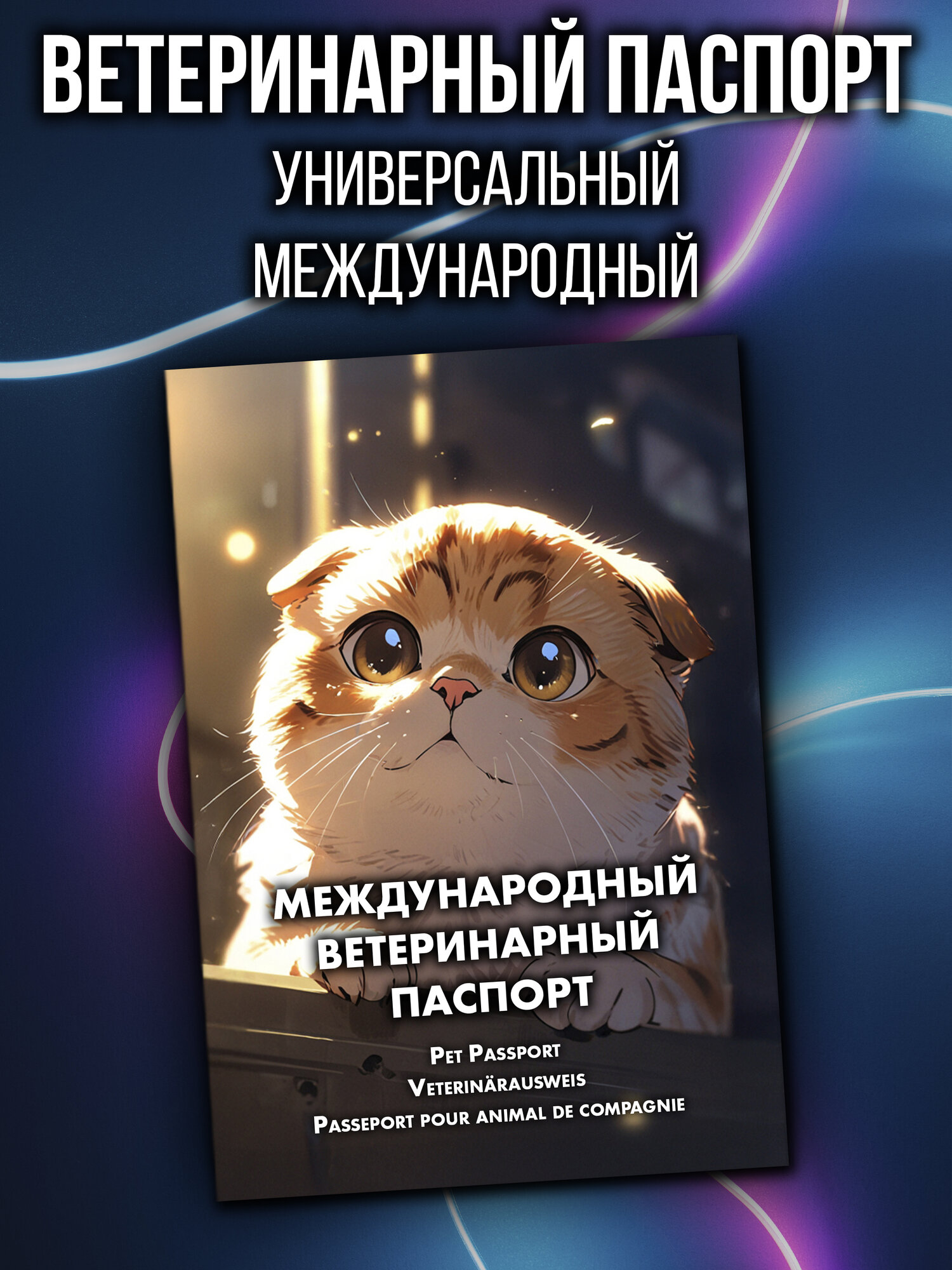 Ветеринарный паспорт для кошек, собак и любых других домашних животных, международный