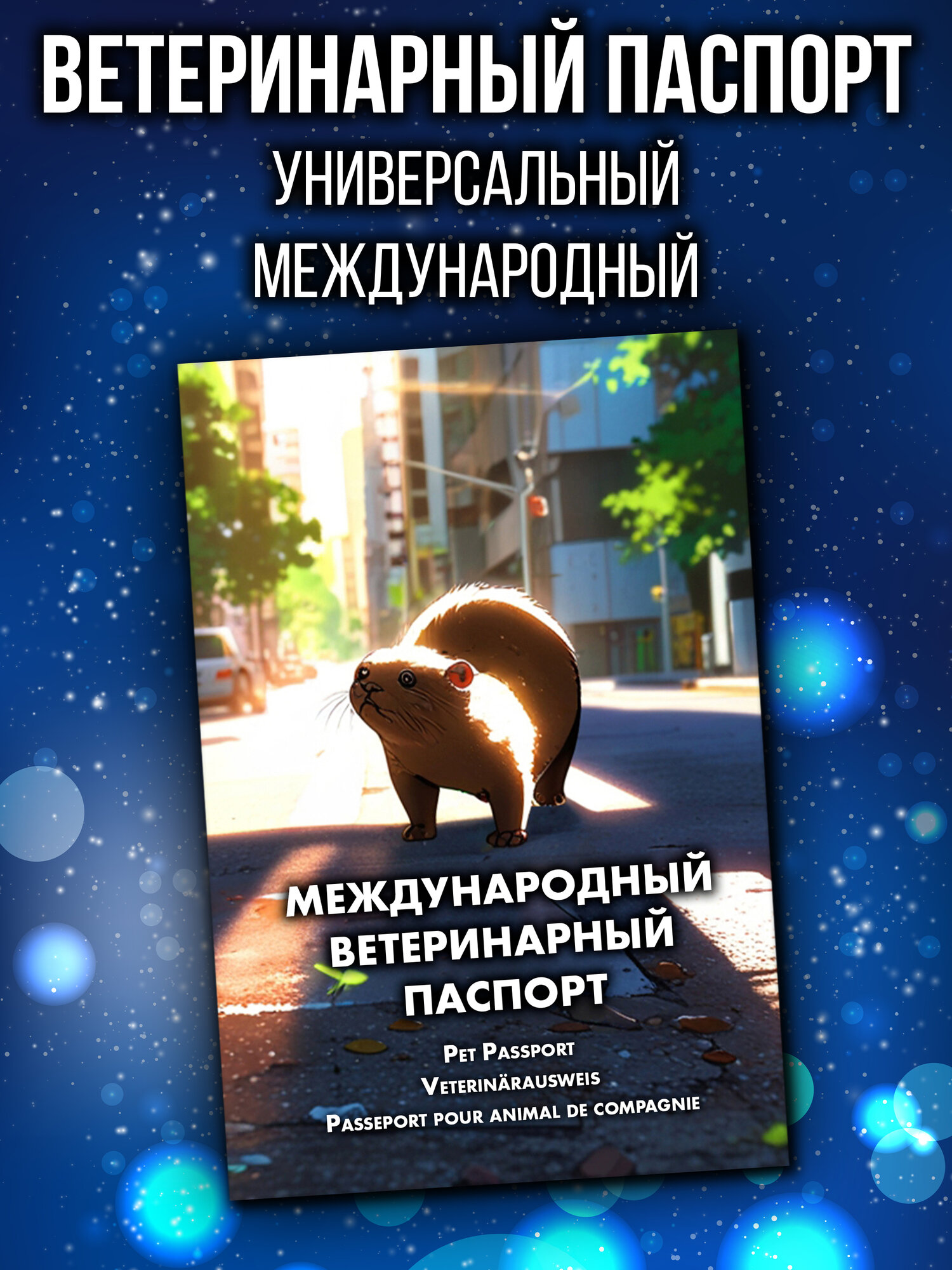 Ветеринарный паспорт для кошек, собак и любых других домашних животных, международный