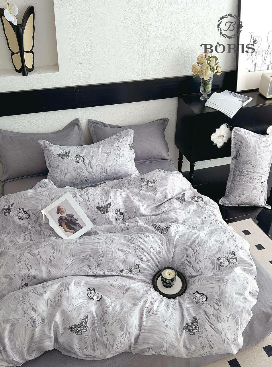 Постельное белье Boris Евро Сатин, Бабочки
