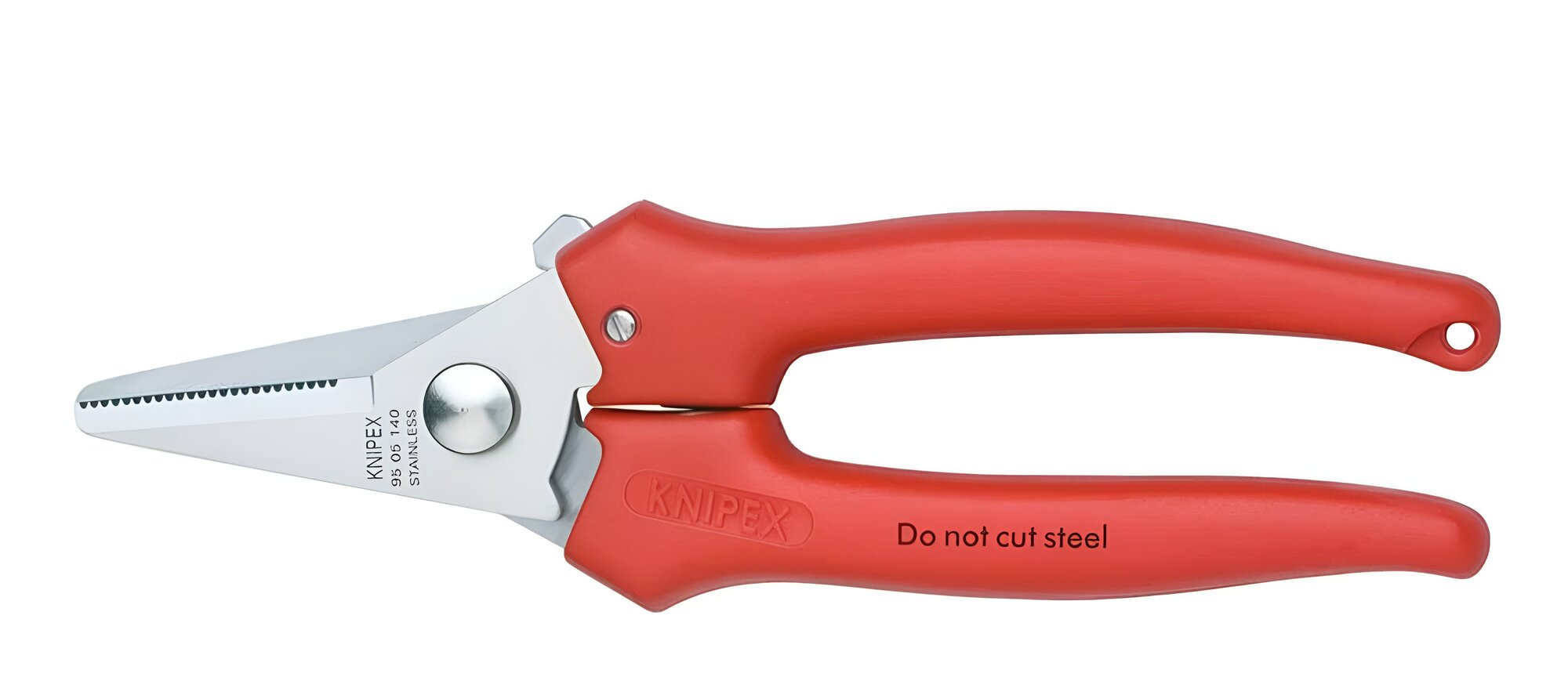 Ножницы KNIPEX комбинированные для реза картона, пластика, фольги, 140 мм, нерж. хирургическая сталь KN-9505140