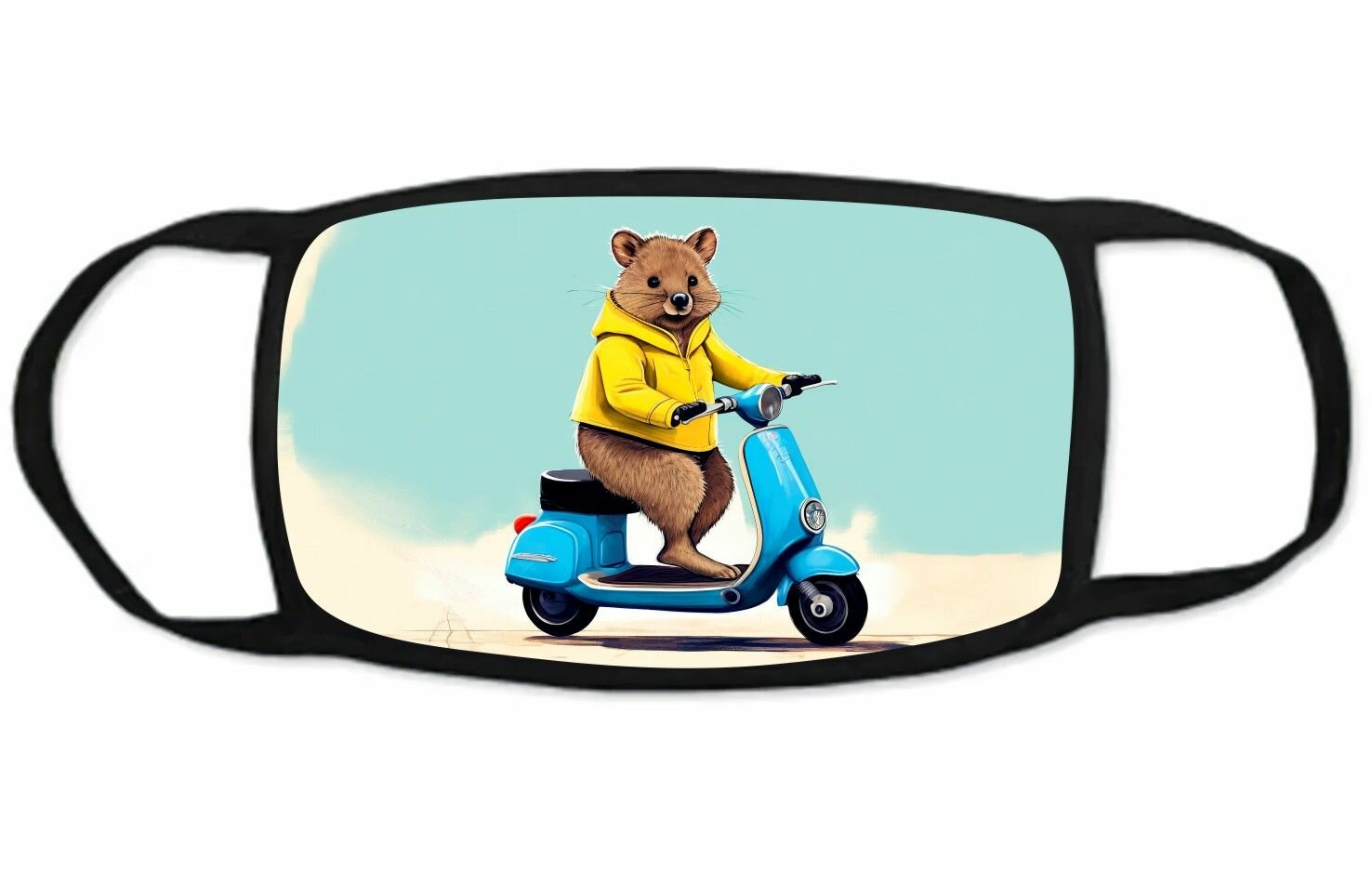 Стильная многоразовая маска GOODbrelok размер 12,5*20 Квокка, Quokka