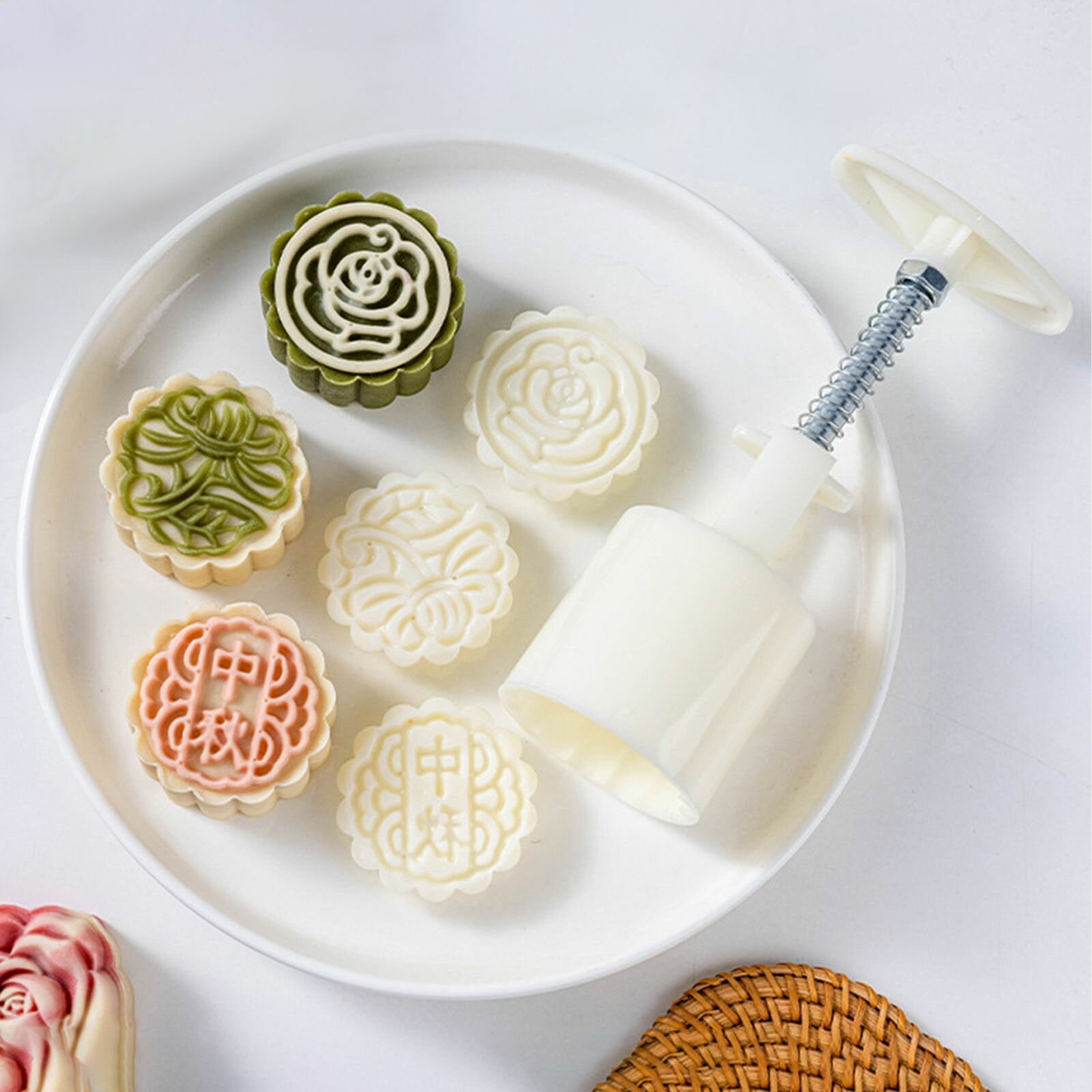 Набор форм для выпечки лунных пряников с четким рельефом удобные пресс-формы для домашней кулинарии и праздничных угощений