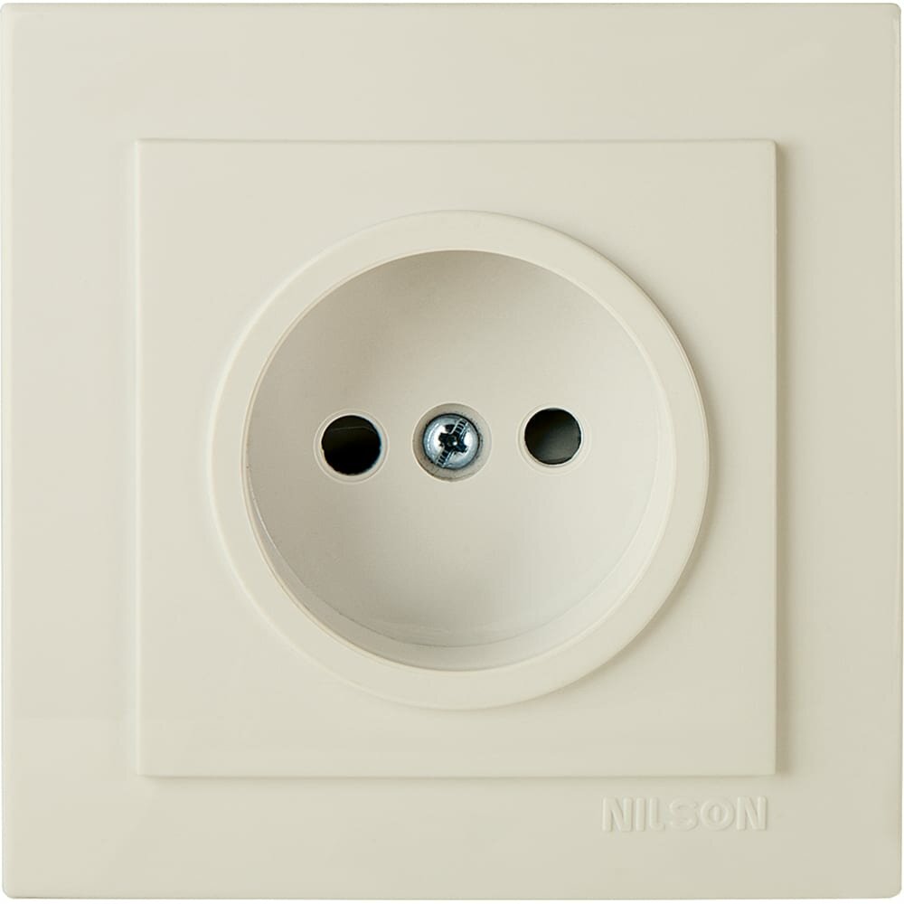 Розетка Nilson Touran 1 СП шторки, цвет кремовый
