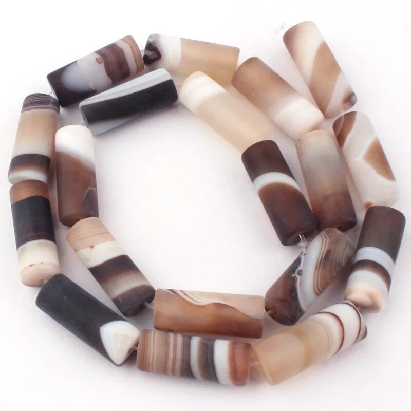 Бусины из ботсванского агата jbyzbsm 8x20mm Frost