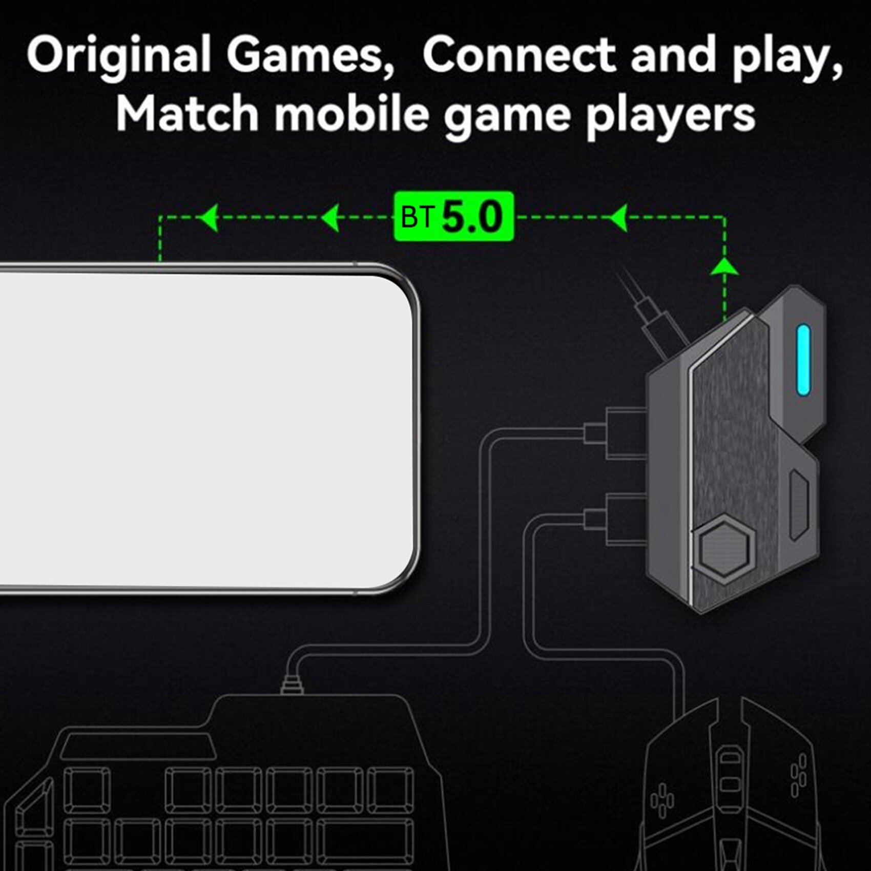 Конвертер клавиатуры и мыши для игрового адаптера IOS Android, Mix SE