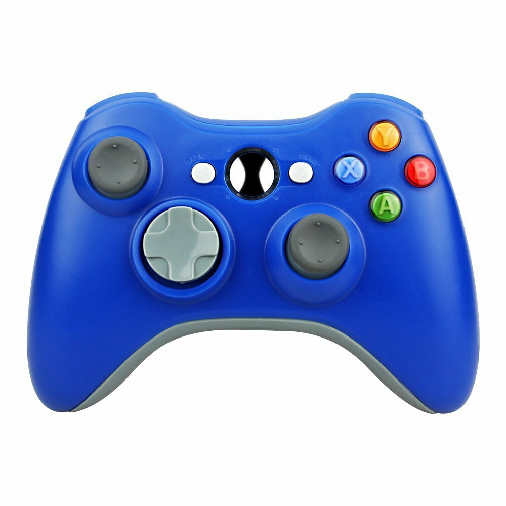 Контроллер Xbox 360 2.4G, беспроводной, с виброотдачей, синий