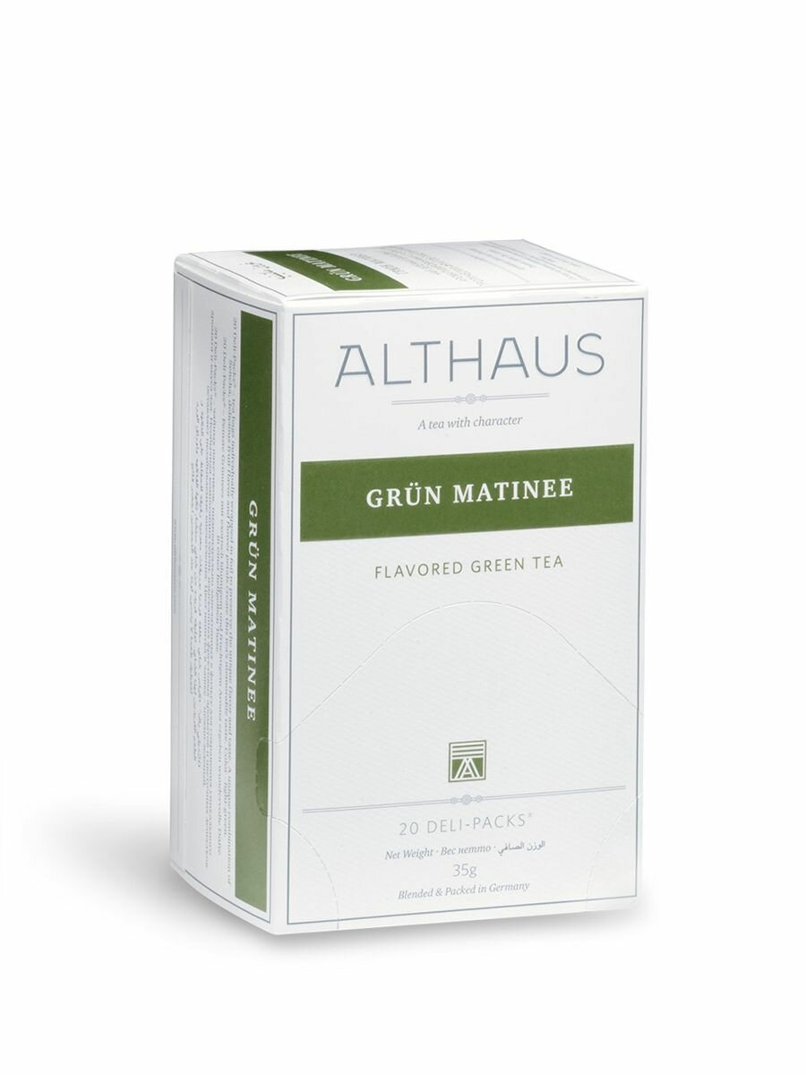 5шт, Чай зеленый Althaus Grun Matinee/Грюн Матин, 20 пакетиков