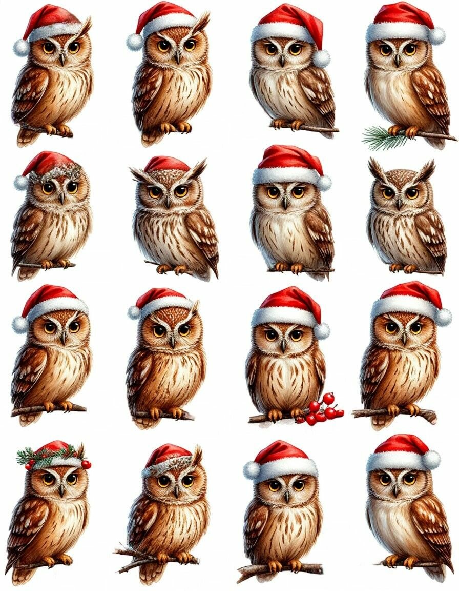 Водорастворимая картинка для мыла А4 "Совушки"