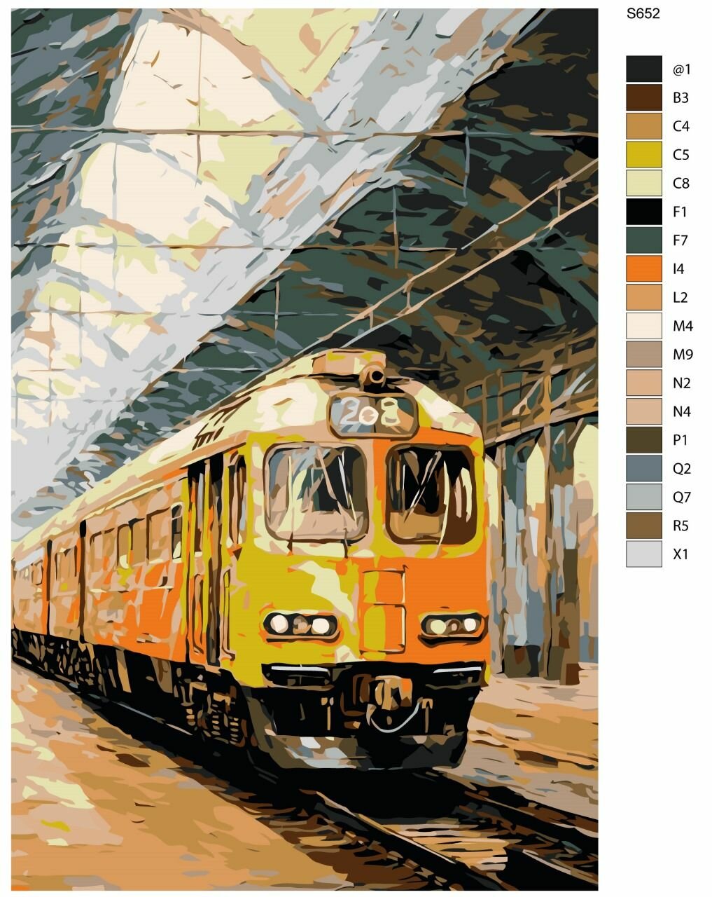 Картина по номерам BRUSHES-PAINTS "Поезд" S-652 40x60 см