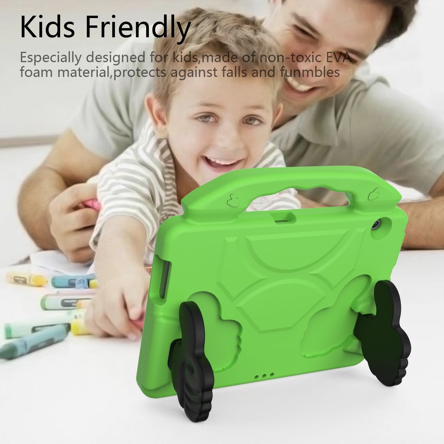 Детский чехол, совместимый с ремешком, Противоударный защитный чехол для детей с подставкой, ручкой и ремешком, легкая противоударная подставка для Huawei MediaPad T3 10 9.6 дюйма