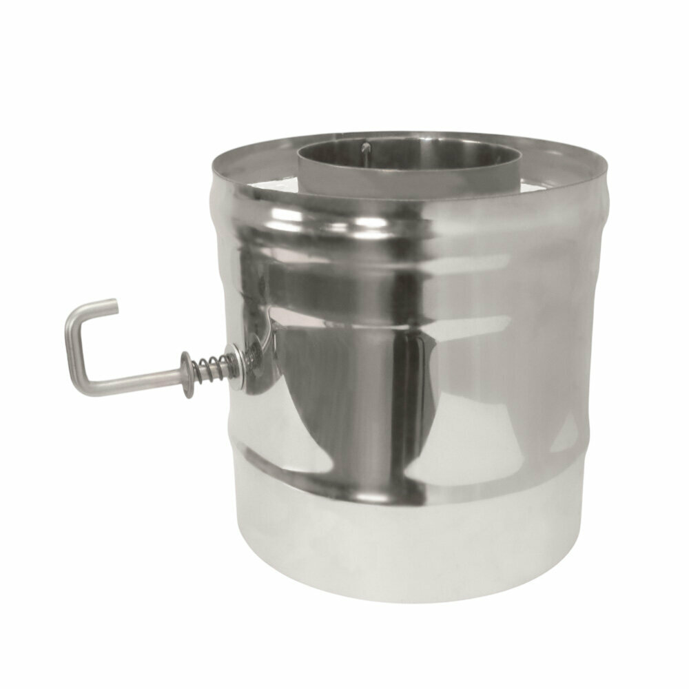 Сэндвич-шибер везувий Ø 120x200мм, L-0,2м (AISI 430 1,0мм/0,5мм, KERALUX)