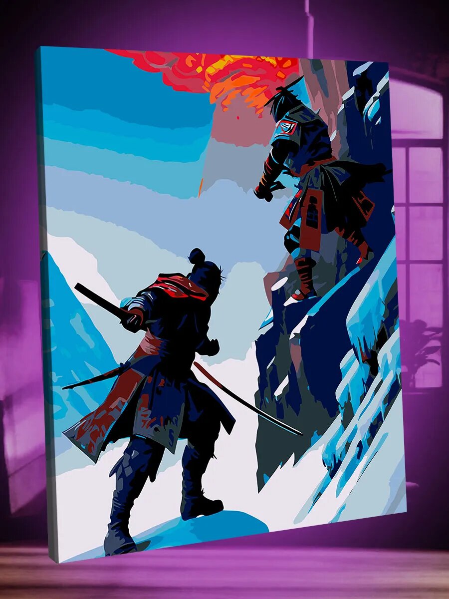 Картина по номерам Самураи