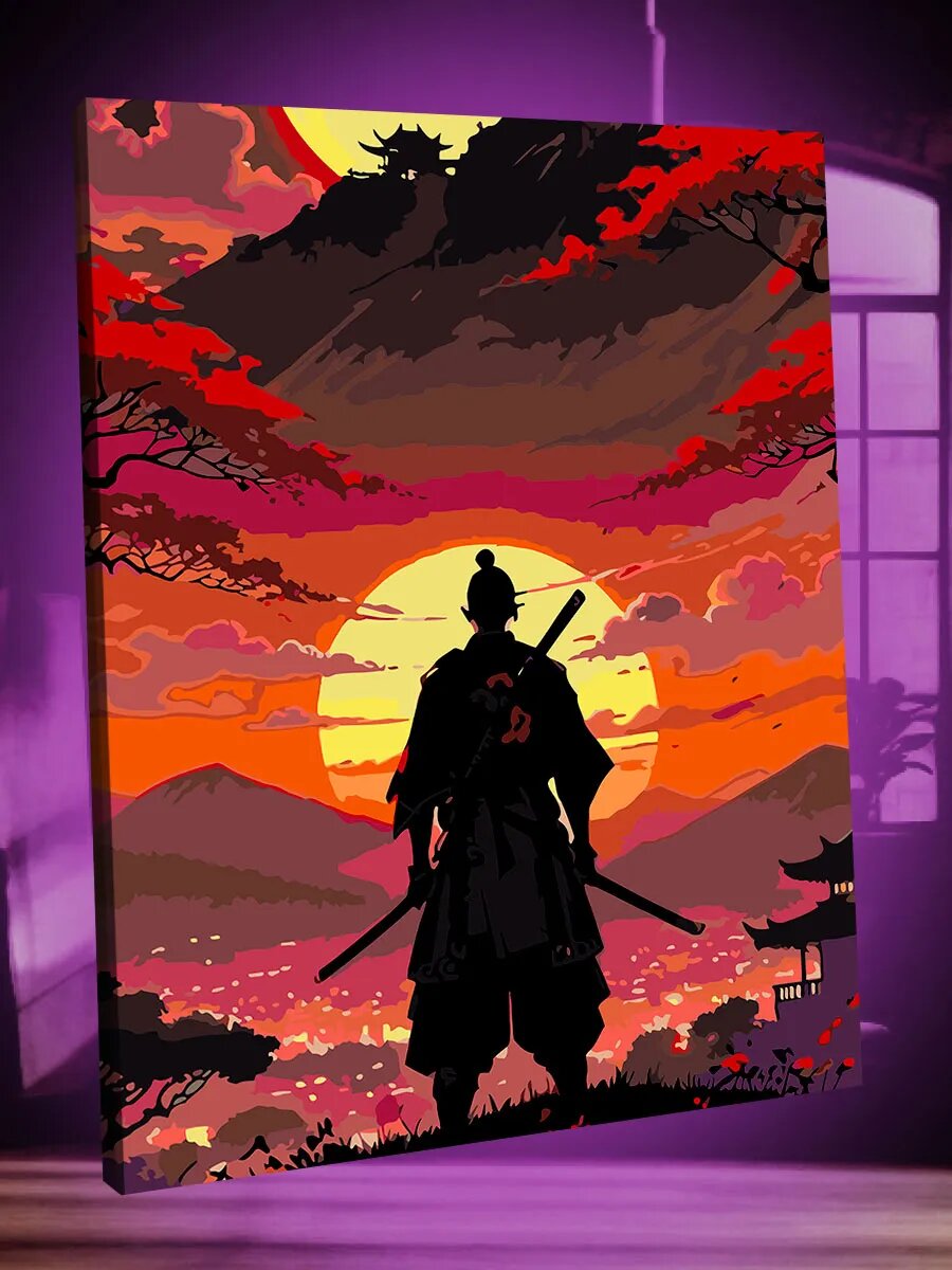 Картина по номерам Самураи