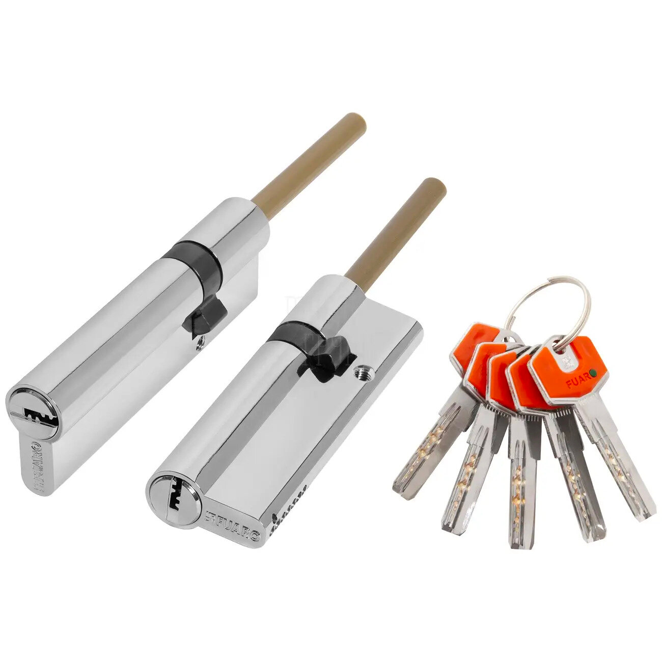 Цилиндровый механизм D-PROTERM507/100 Fuaro (Фуаро) 100 mm (65+10+25) термошток 8х65 мм никель