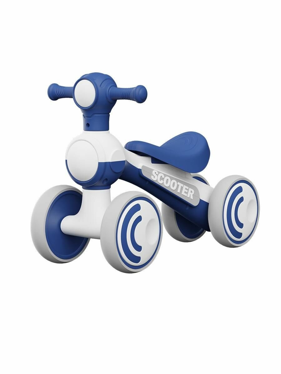 Детский беговел четырехколесный 60 х 26 х 43 см, машинка каталка для детей со светом и звуком