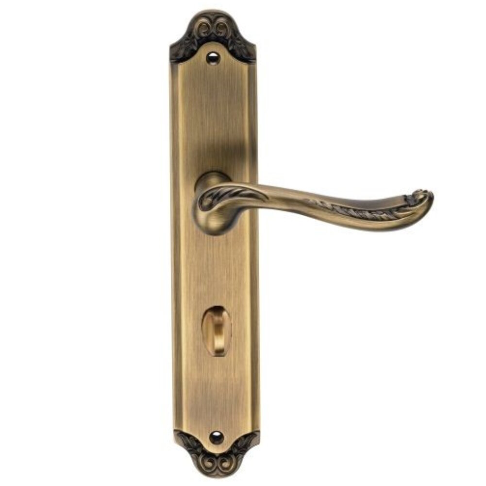 Ручки дверные на планке Archie GENESIS Acanto Ant. Coffee (OL) - фиксатор, античный кофе