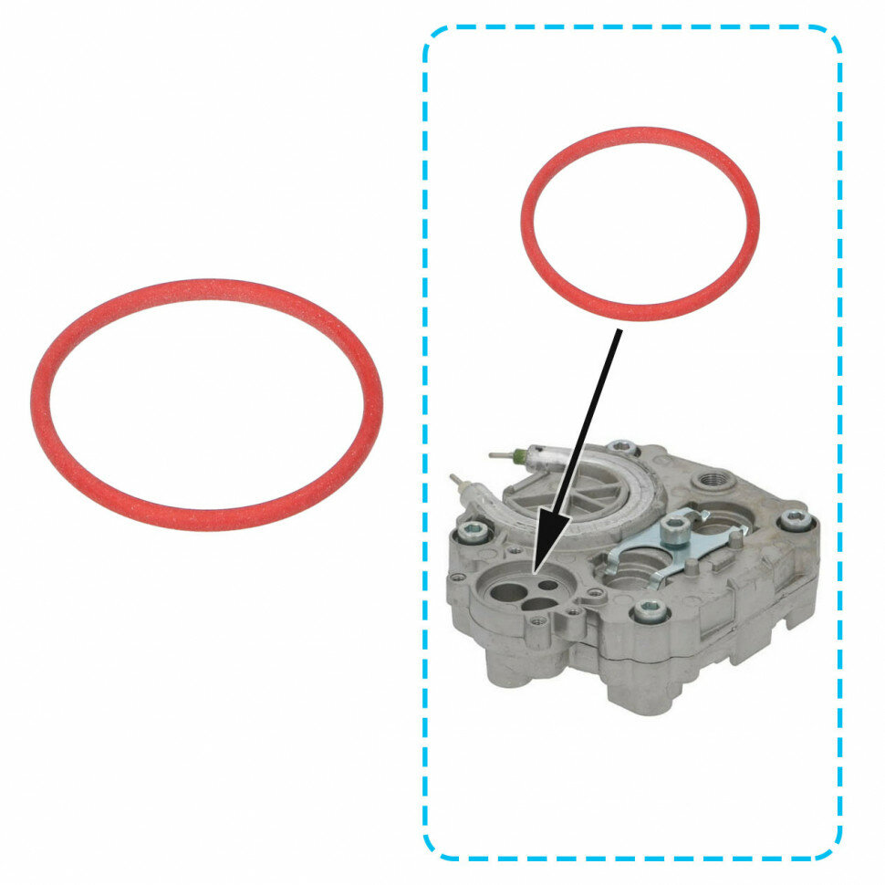 Уплотнитель штуцера бойлера кофемашины Saeco Royal, Magic (OR 2106), 140324559 996530013512