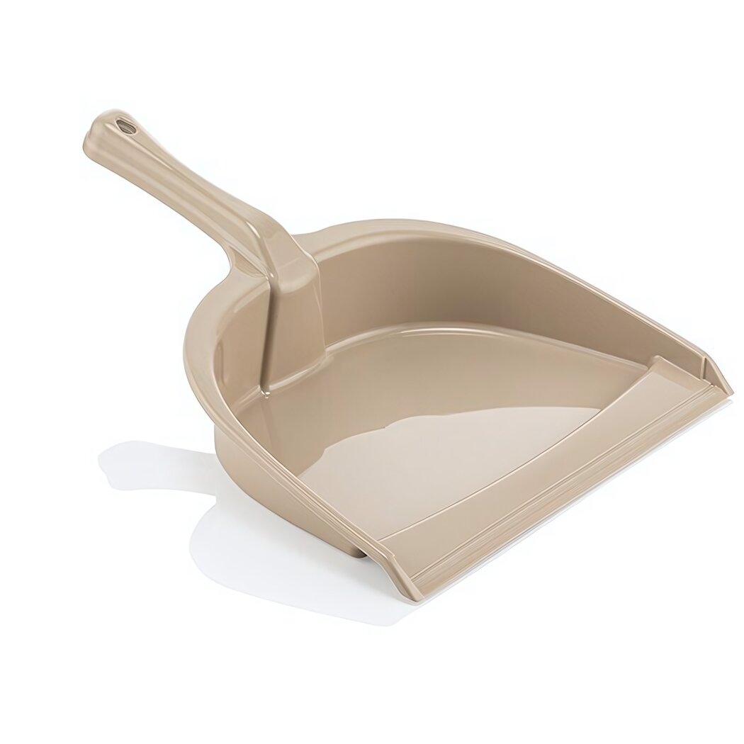 Совок для мусора, светло-кремовый, удобная ручка, пластиковый, 09224