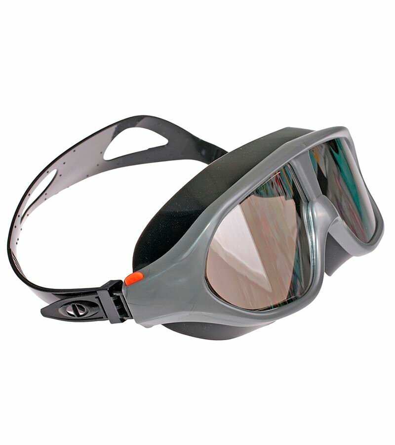Очки-маска для плавания FanSwim T48, зеркальные линзы, серый/черный