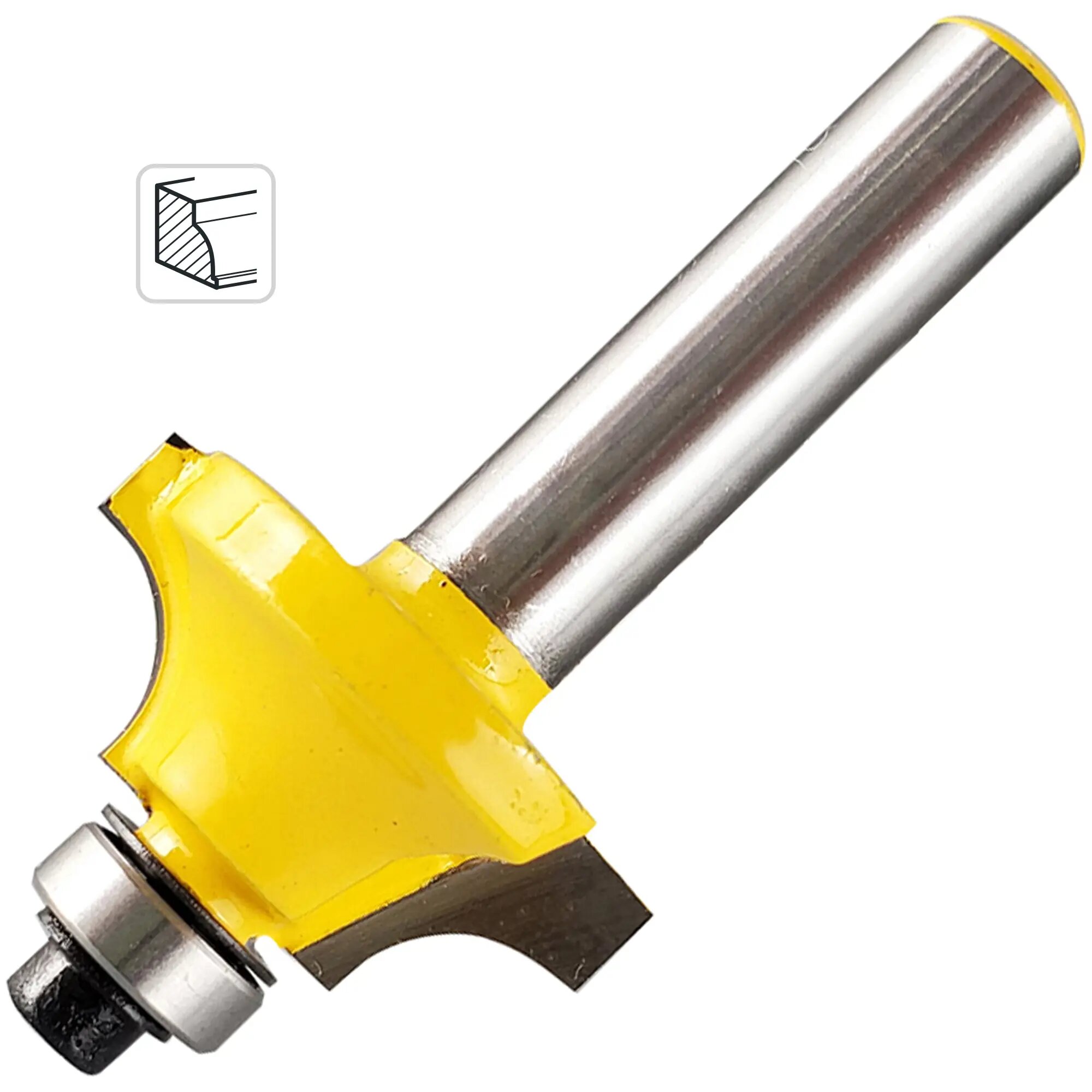 Фреза по дереву кромочная калевочная 25.4x13 мм, хвостовик 8 мм, код 553358