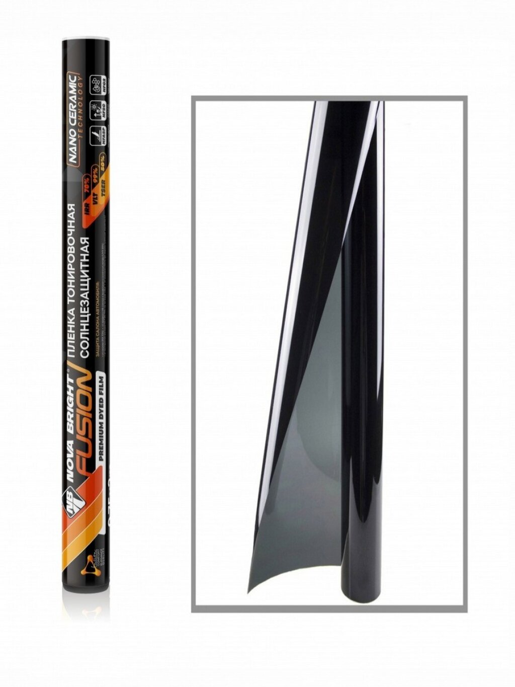 Пленка тонировочная (3х0.5 м) (35%) в тубе NOVA Bright NB-fusion CERAMIC
