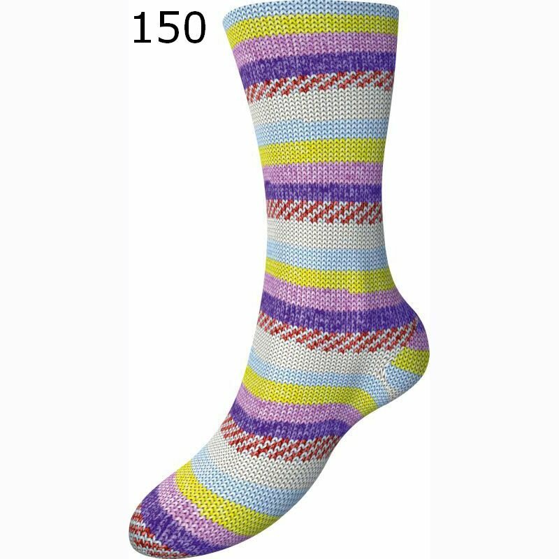 Носочная пряжа Austermann Fortissima Cotton Stretch Weekend 4-fach (150 Morgentau) 1 моток 460 м/100 г