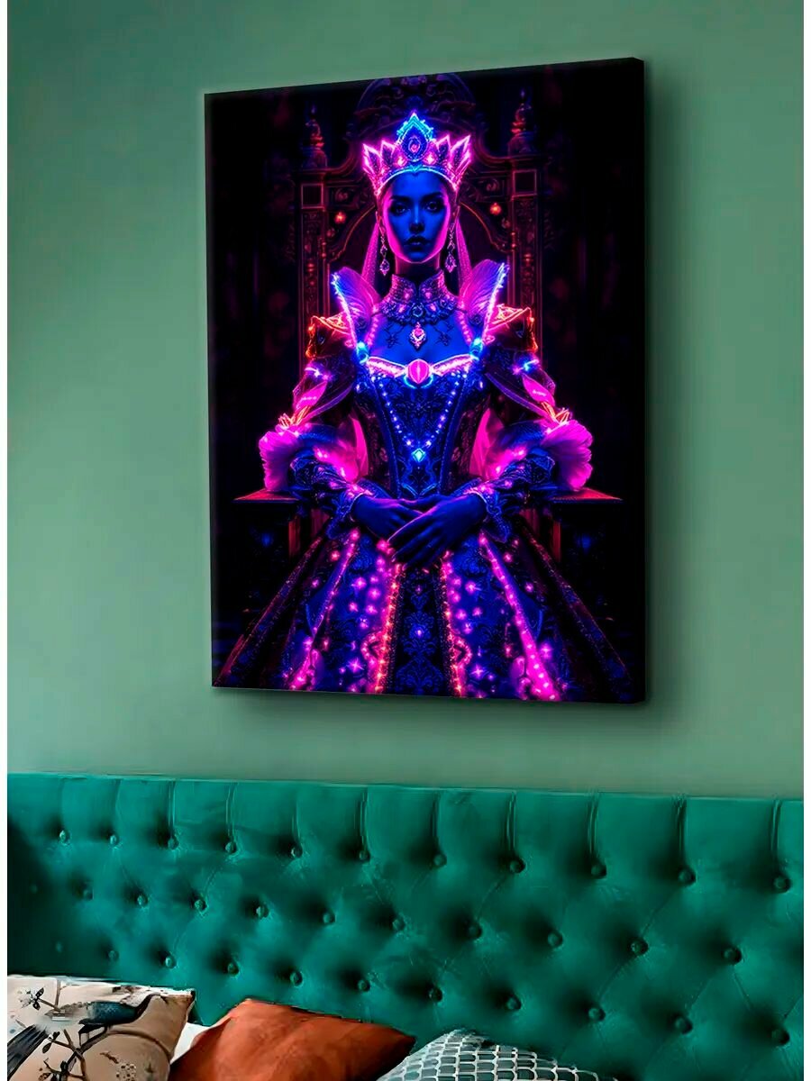 Картина "Королева неон", на стену 30х40см 1шт.
