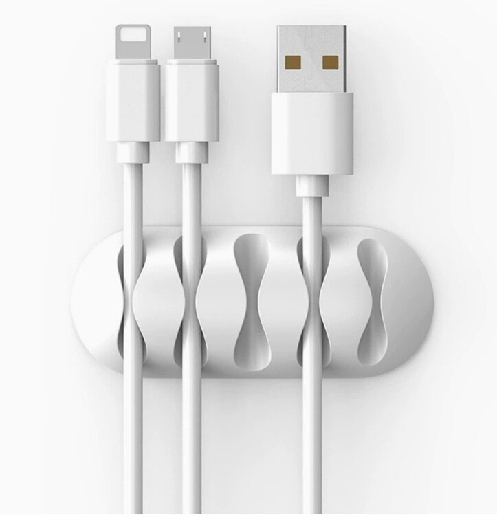 Фиксированный зажим для кабельного органайзера силиконовый фиксатор кабеля