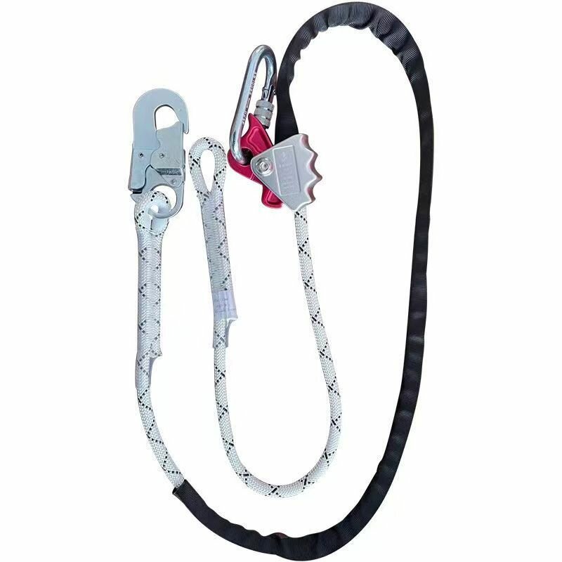 Страховочное устройство позиционирования, регулируемый веревочный строп 90-200 см с карабином, страховка для работы на высоте, удержание и безопасность