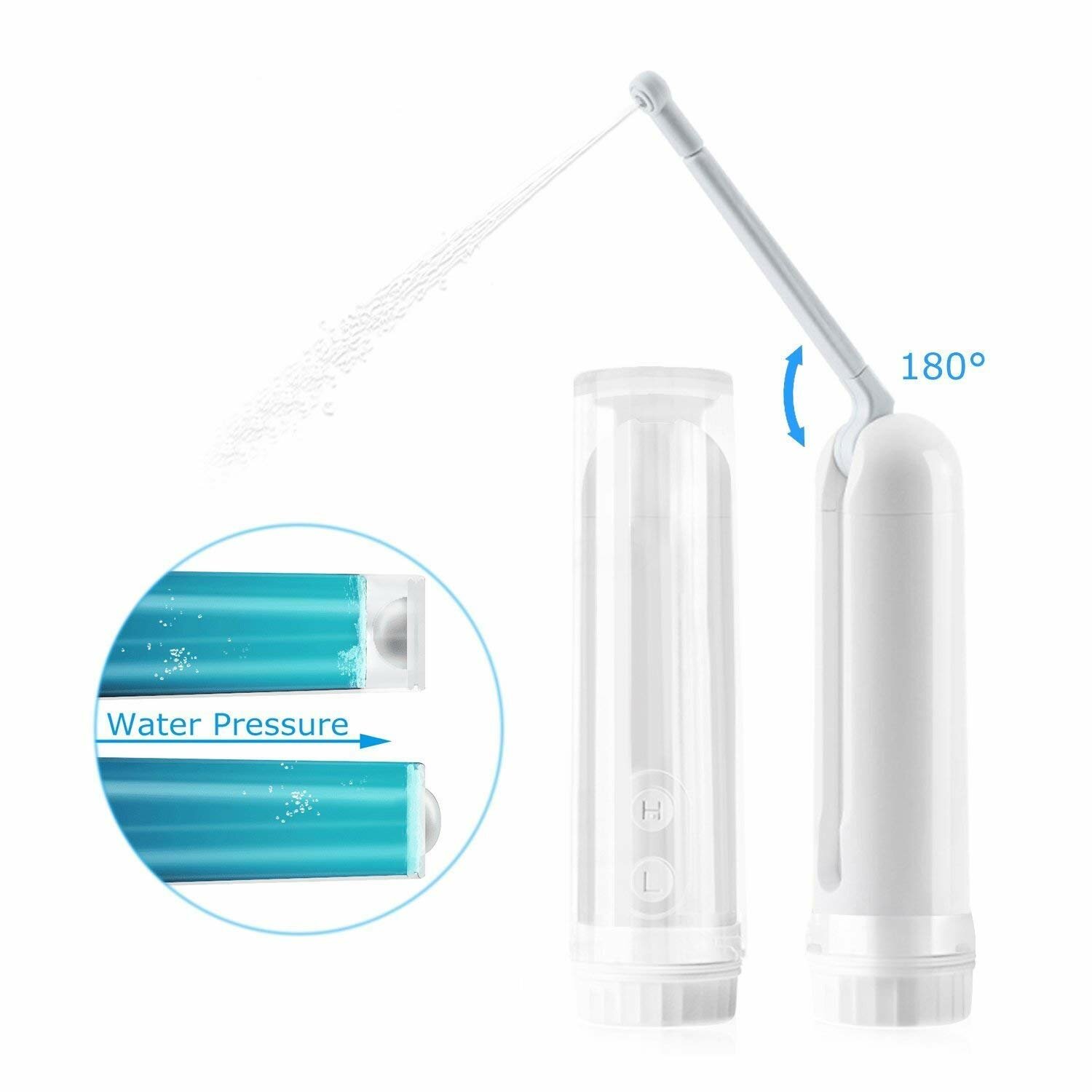 Портативное дорожное биде, распылители, дорожное биде, распылитель для биде IPX7 Водонепроницаемый электрический распылитель для биде с автоматической декомпрессионной пленкой и насадкой, регулировка на 180 градусов (140 мл)