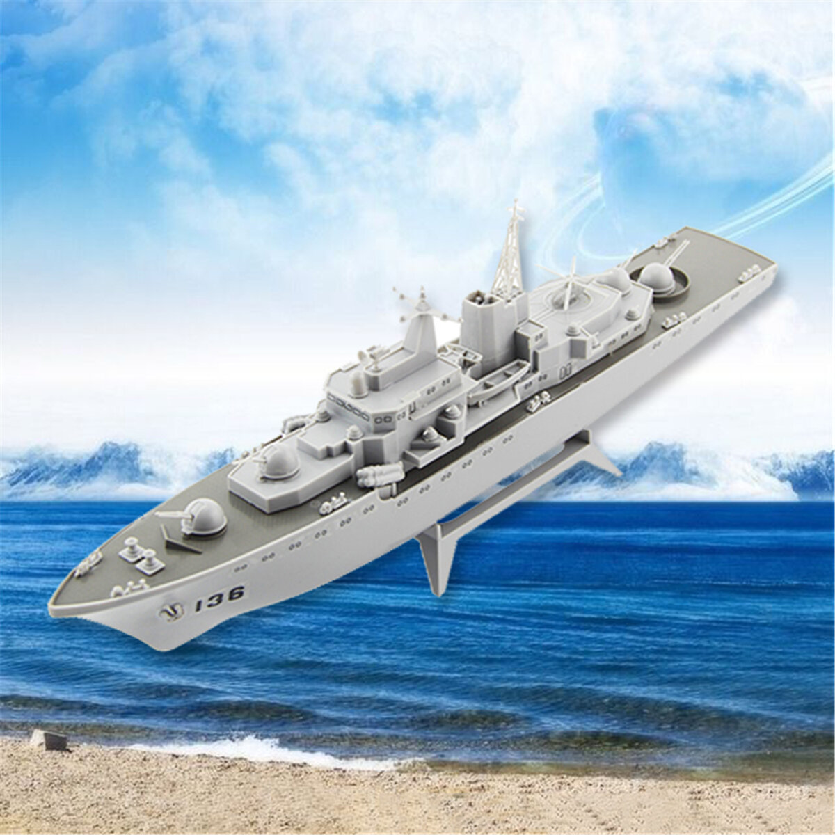 Милые игрушки 1:480 Масштаб Пластиковый Разрушитель Корабль Лодка Батарея Домашняя Модель Подарочная Игрушка с мотором 130