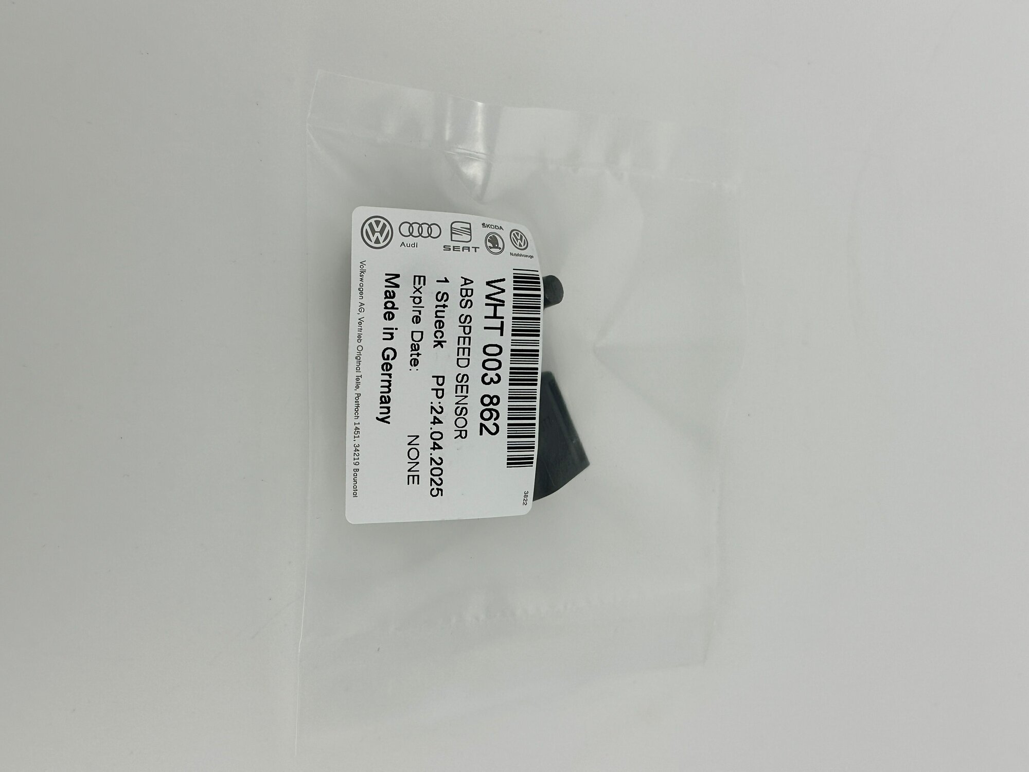 Датчик числа оборотов колеса (ABS) задний правый VAG WHT 003 862