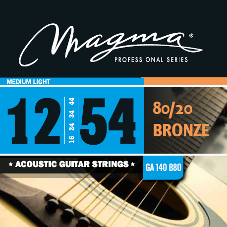 Струны для акустической гитары Magma Strings GA140B80 12-54